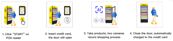 Smart Cooler Vending Machines - HAHA AI Combo Smart Vending Machine