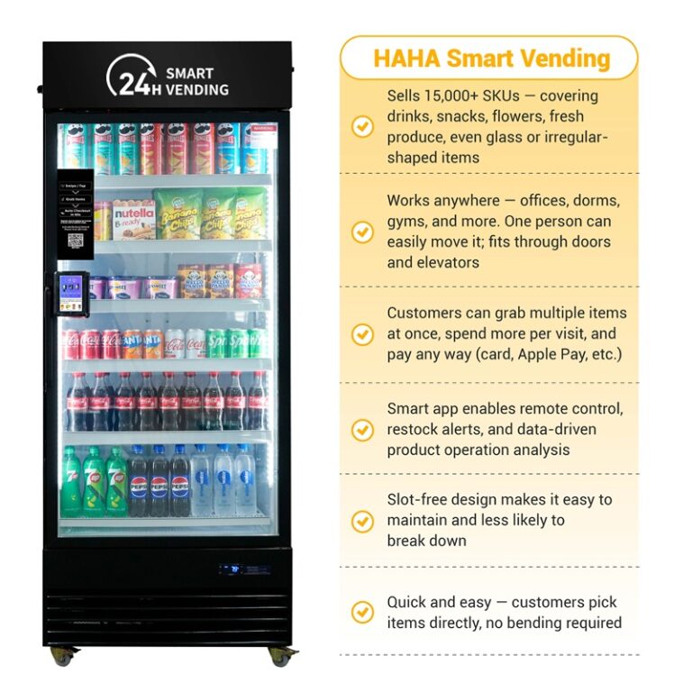 HAHA AI Combo Smart Vending Machine – Smart Fridge Vending Machine ...